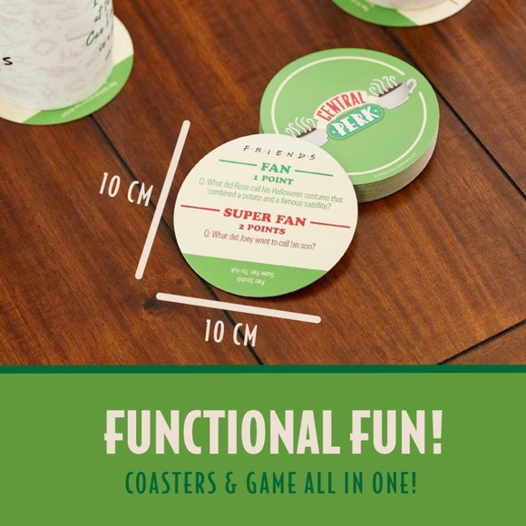 FRIENDS | Games | Pr Friends Tv Show Central Perk Trivia Coasters Set ...